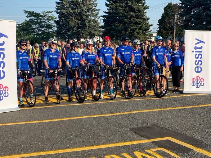 Employees from Oakville-based company cycle to raise money for breast ...